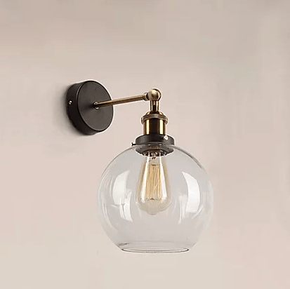 Retro Round Glass Wall Light FW2T - Ecobrite LED