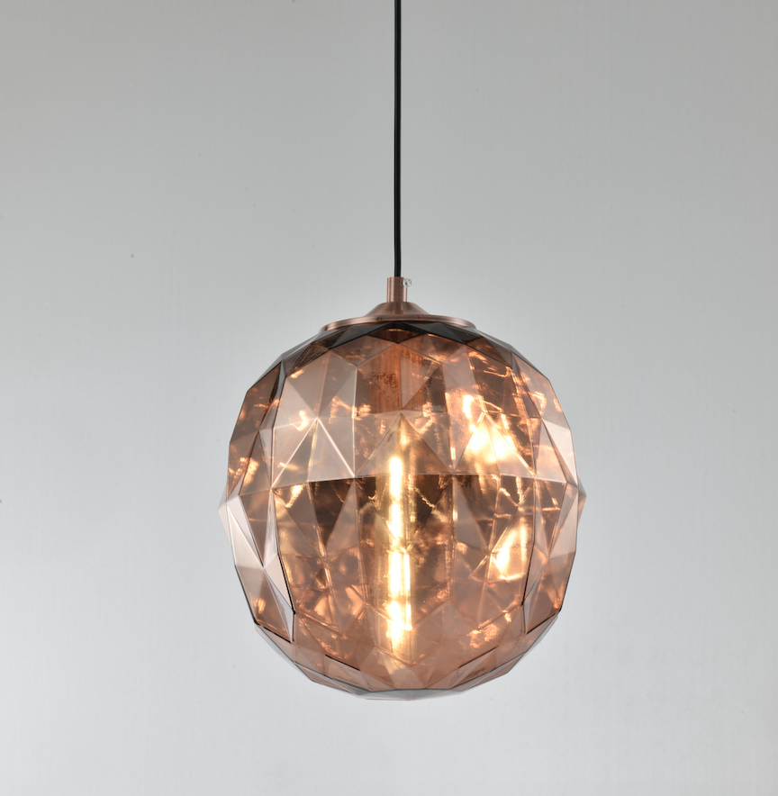 Rose Gold Glass Pendant Light - CP12 - Ecobirte LED
