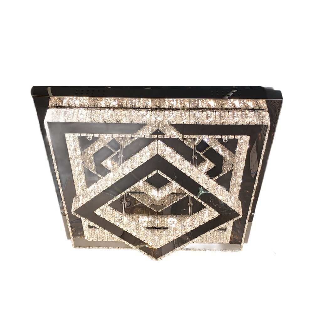 Square Crystal Chandelier - Contemporary Surface Lighting