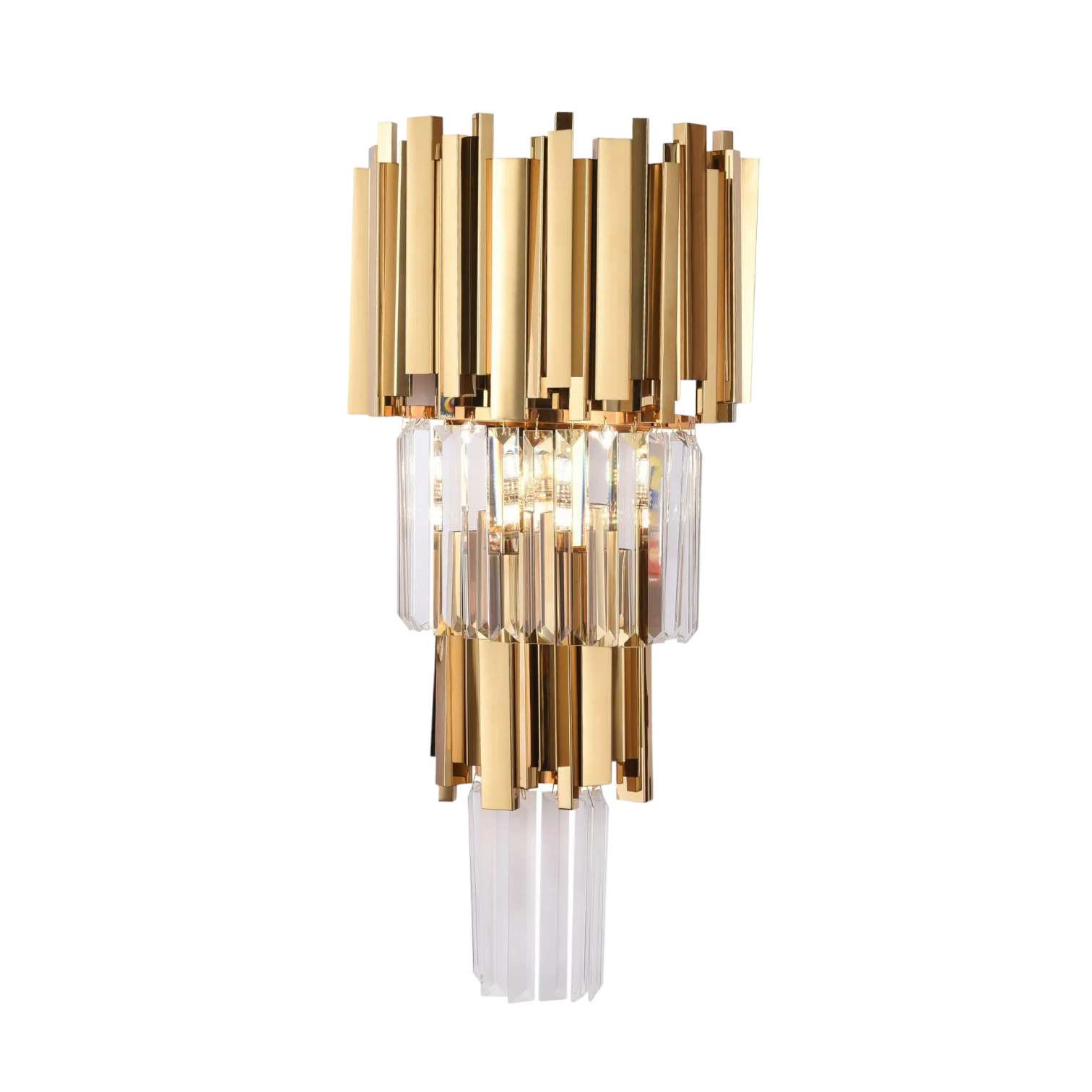 Double Tier Crystal Gold Wall Light – CH232/3B - Ecobrite LED