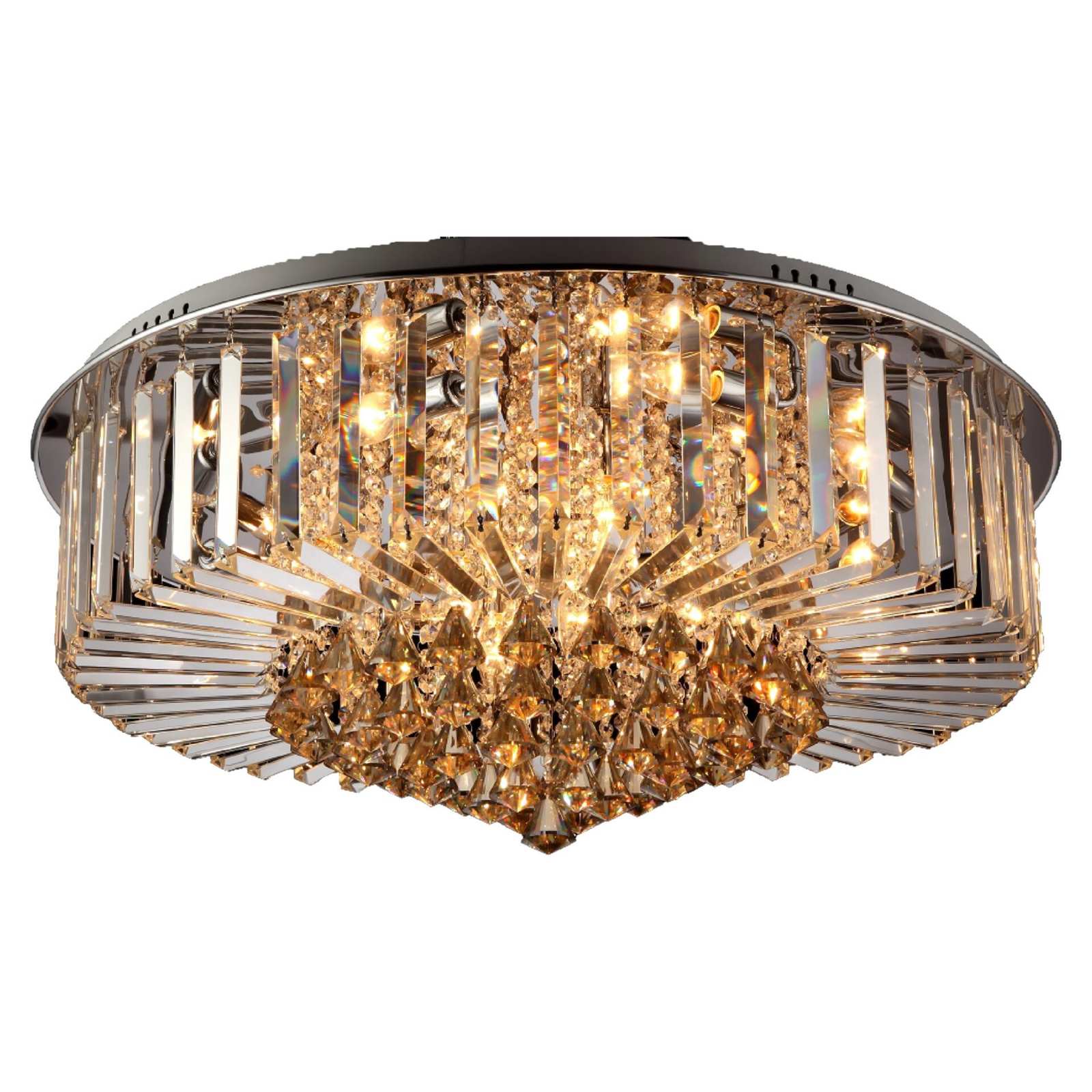 Modern Crystal Flush Ceiling Light Chrome - CH253 - Ecobrite LED