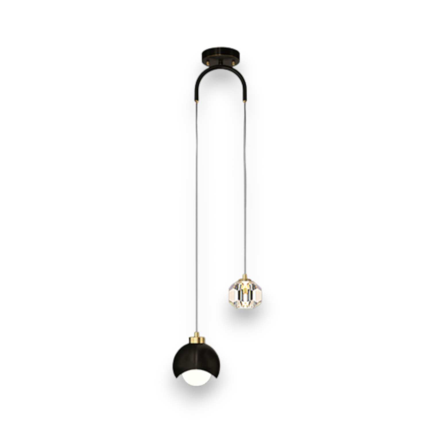 Crystal Ceiling Black Pendant Light - CP87 - Ecobrite LED