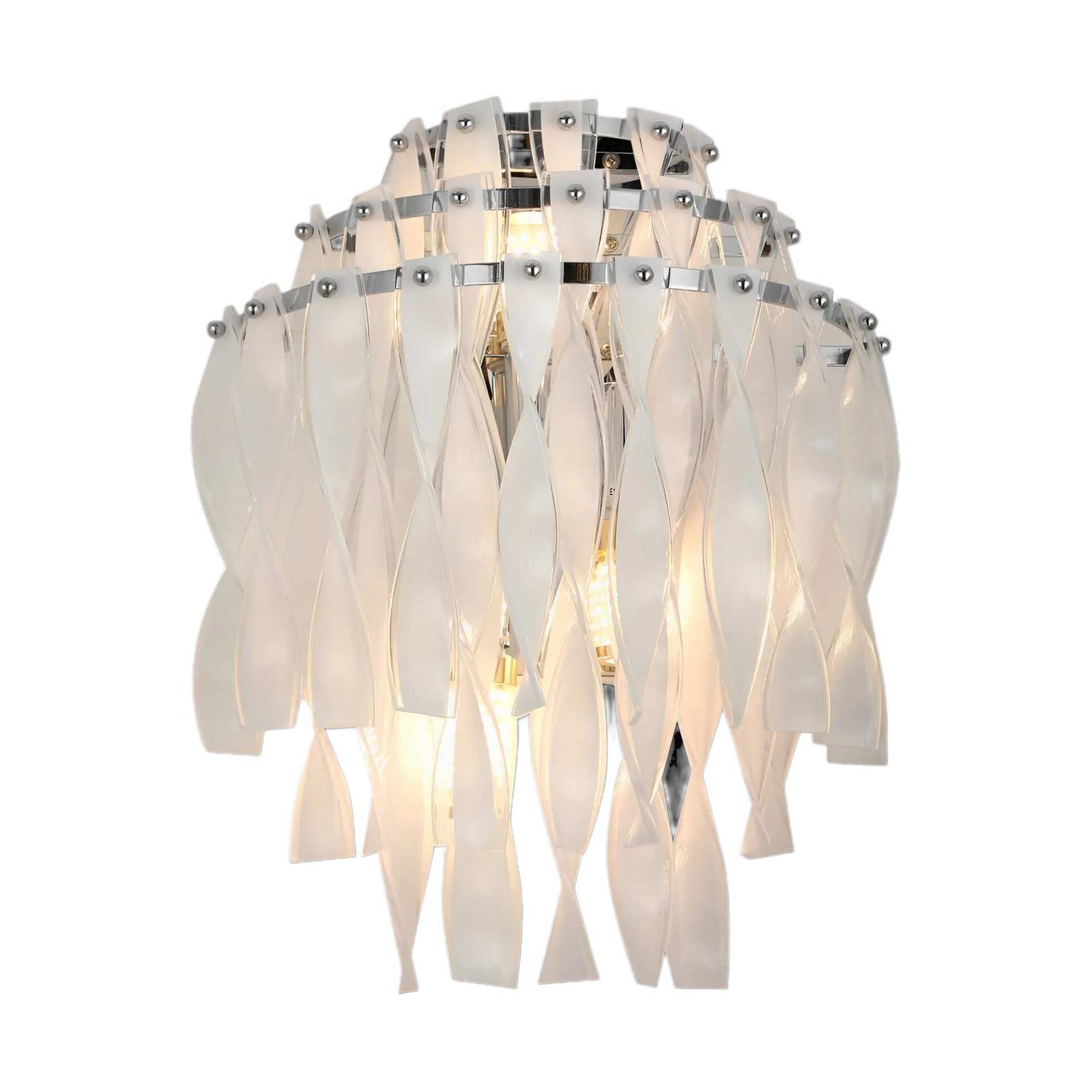 Chrome Base White Spiral Wall Light CH256/3C - Ecobrite LED