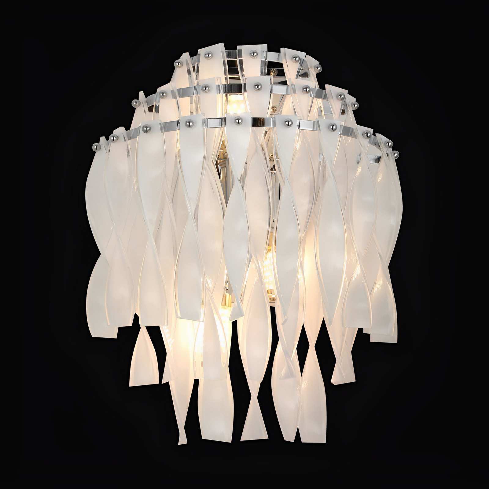 Chrome Base White Spiral Wall Light CH256/3C - Ecobrite LED
