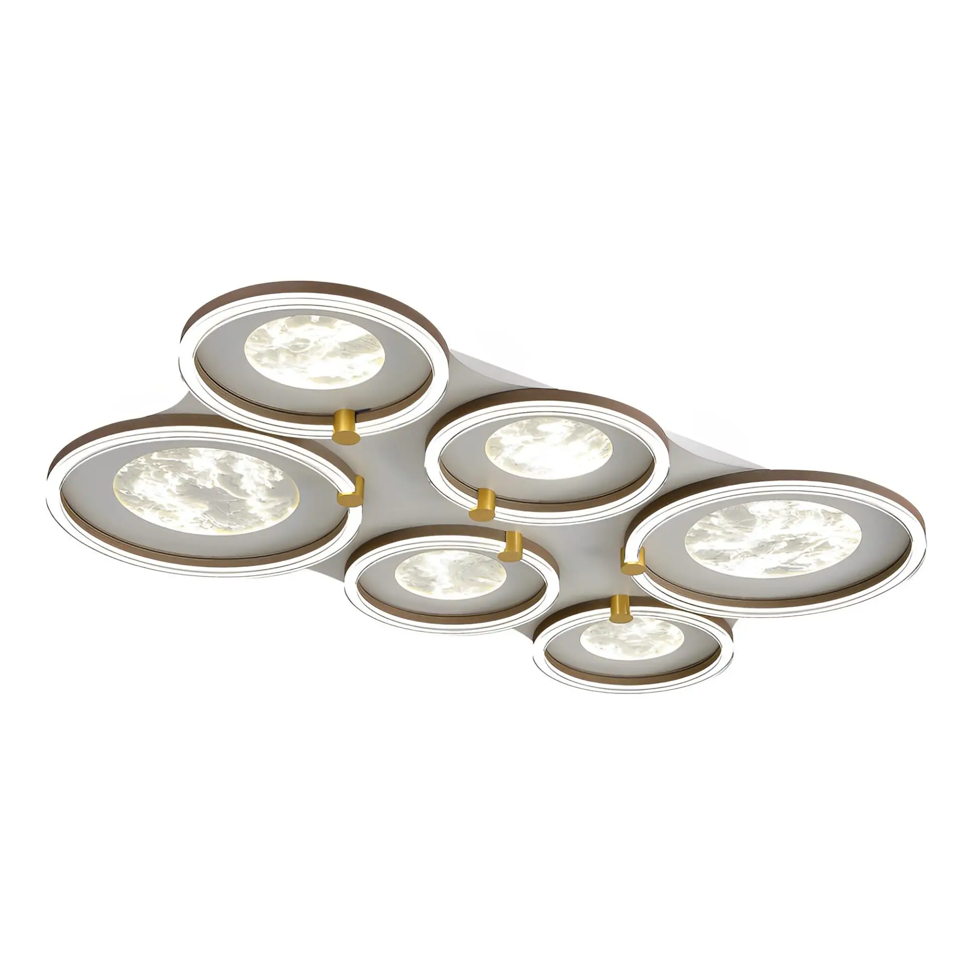 Modern Moon Round Flush Ceiling Light – Sleek & Soft