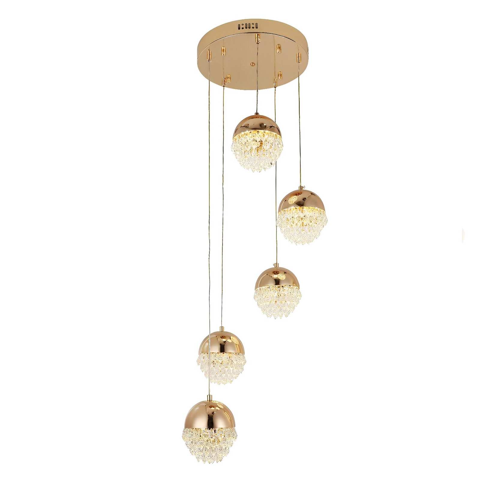 Spiral Hanging Crystal Ball Ceiling Chandelier – Stunning Glow